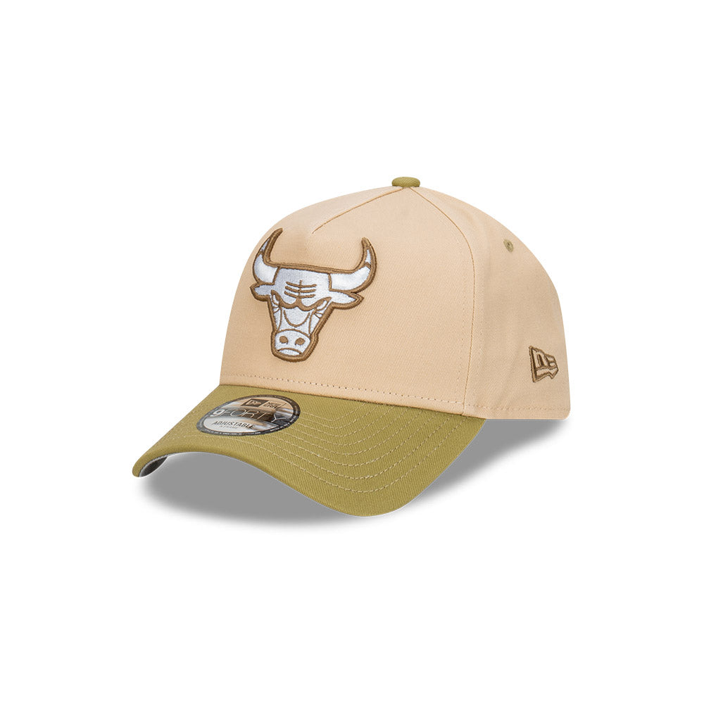 New Era 9FORTY A-Frame Chicago Bulls Beansprout Oat Milk Snapback Cap ...
